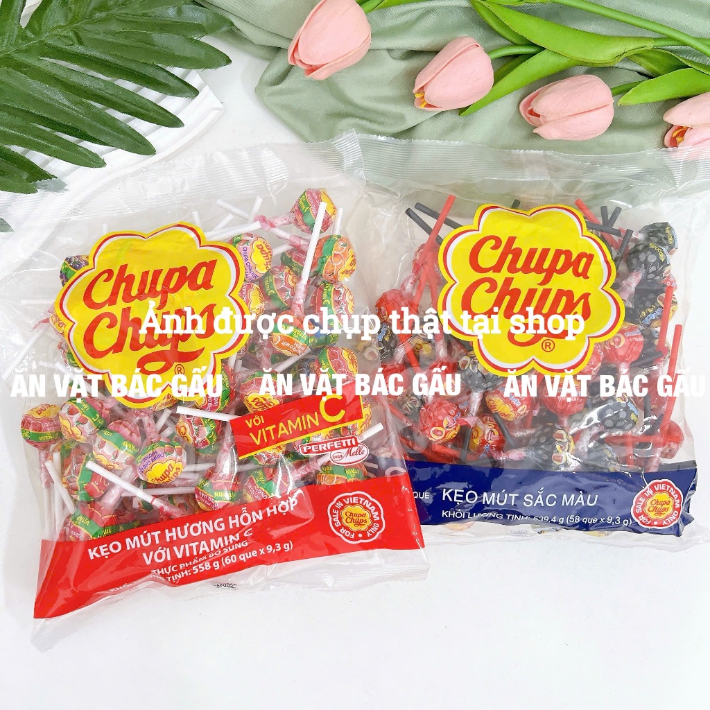 (BACK Of 58 - 60 PCS) Chupa Chups Lollipops Mixed Fruit Flavor and ...