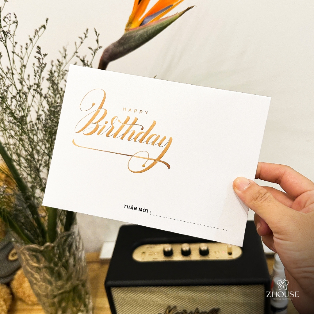 I METALLIC PAPER I COMBO 10 White HPBD birthday cards, birthday for ...