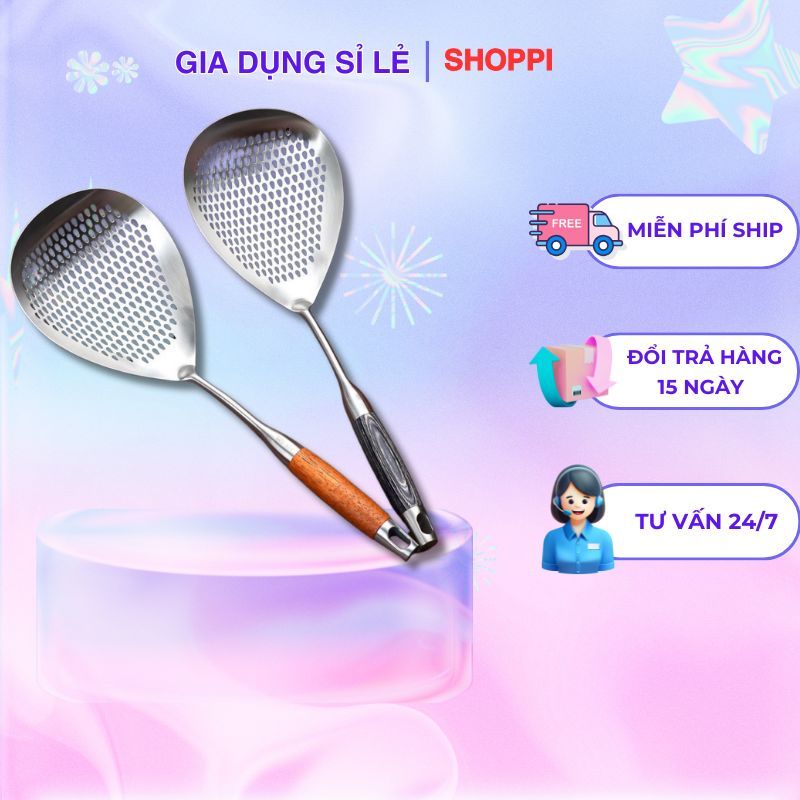 Perforated Ladle Big Size 14cm High Quality 304 Stainless Steel Spoon ...