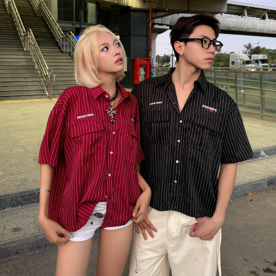 Karants Men's and Women's Boxy Shirt Embroidered on 2 Sides with Box ...