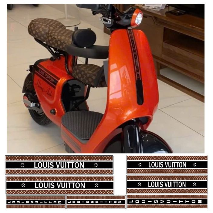 LV electric car sticker black and brown model 12 removable decals with ...