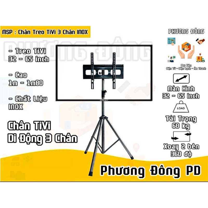 Portable TV Mount - 3-Leg TV Mount - Standing TV Stand - TV Mount Stand ...