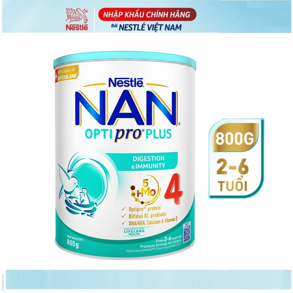 Nan Optipro Plus Milk No. 4 (2-6 Years Old) 5HMO 800g new model (Date ...