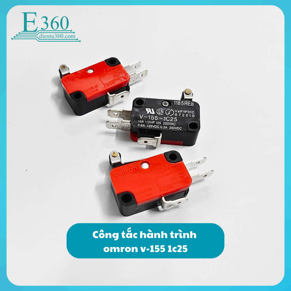 Genuine Omron V-155-1C25 limit switch - high durability, load capacity 15A (5Pcs) | Shopee Malaysia