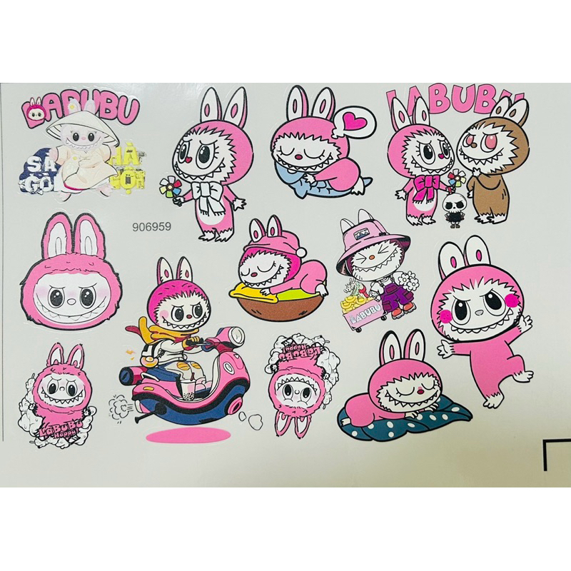 Labubu Sticker Logo Small Model - Beautiful UV printed Transparent ...