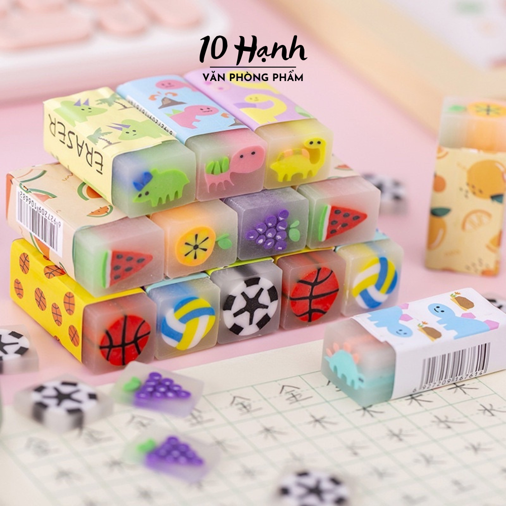 [MQ677] Combo of 3 Pencil Erasers - Pencil Eraser MQ 677 Cute Dinosaur ...