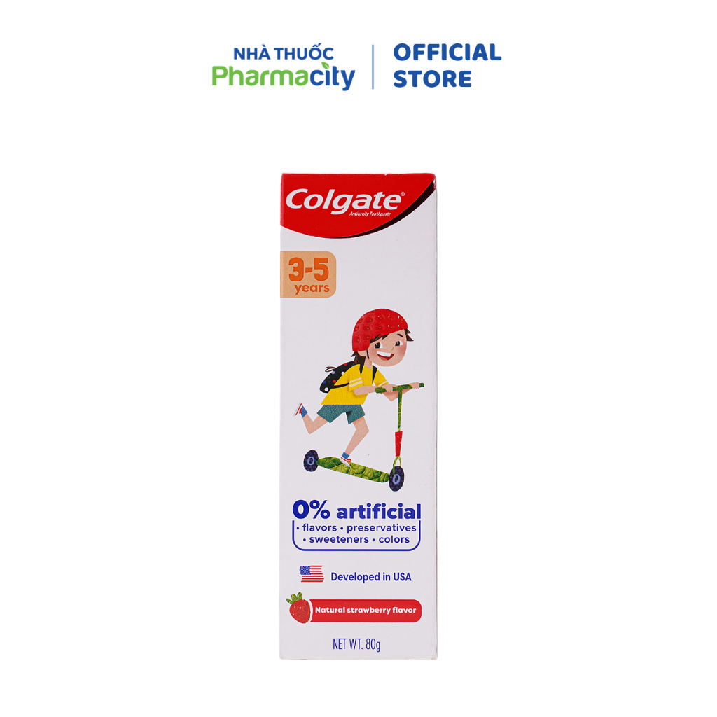 COLGATE Toothpaste Strawberry Flavor for Children 3-5 Years Old (80g ...