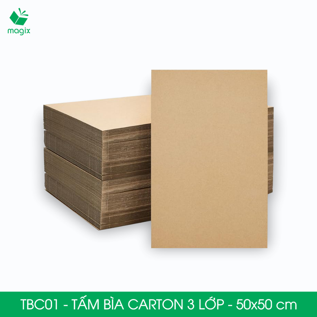 Tbc01 - 50x50 cm - 5 sturdy 3-layer cardboard sheets, packaging covers ...