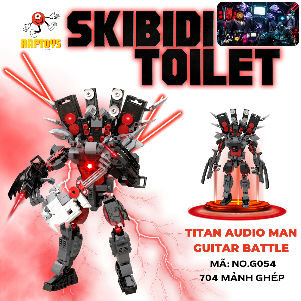 Skibidi Toilet Multiverse Assembled Toy Model TITAN AUDIO GIUTAR MAN ...