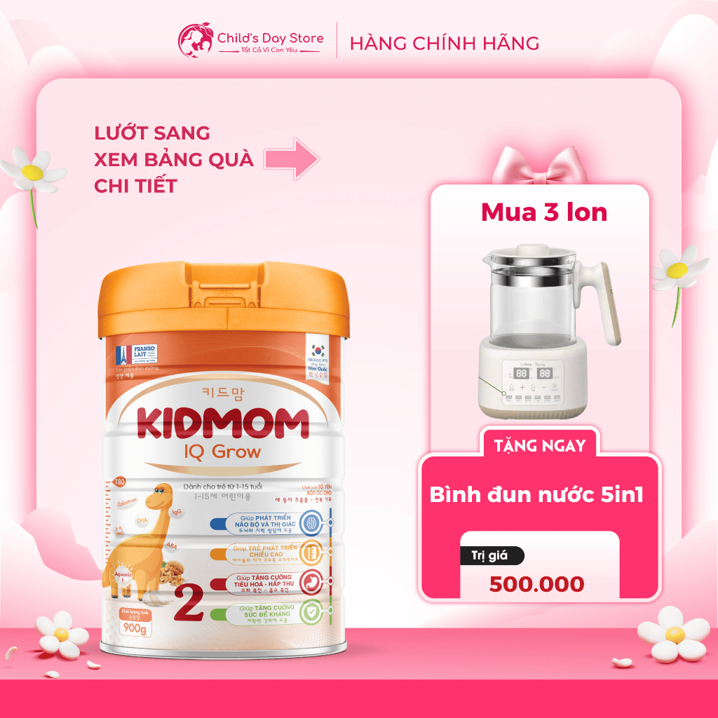 Kidmom IQ Grow milk 900g for children from 1 to 15 years old. Supports ...