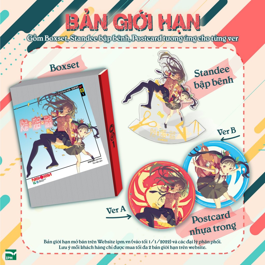 Bakemonogatari 1 Limited Edition Ver A Comes with Senjougahara Postcard and standee (With Df ...