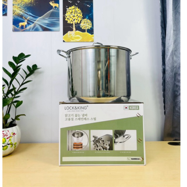 304 Lock&King stainless steel 5-bottom chicken boiling pot size,30,32cm ...
