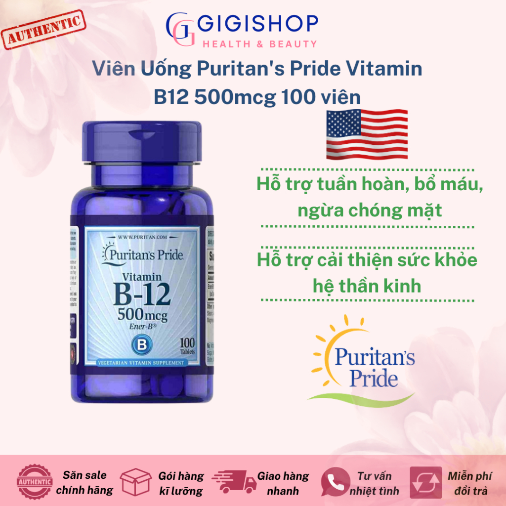 [Brand Bill] Puritan's Pride Vitamin B12 500mcg 100 pills to Nourish ...