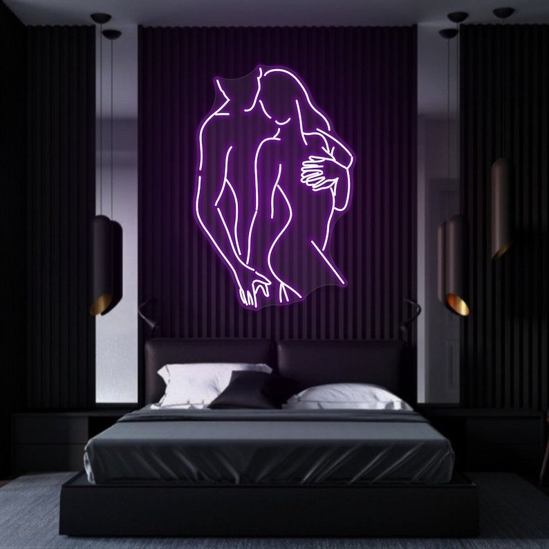 Led Neon Decorative Lights Hugging Each Other Wall Mounted with Many ...