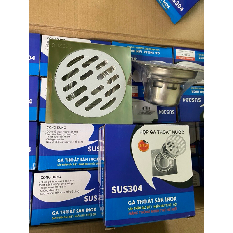 304 Stainless Steel Anti-Odor Floor Drain, Face 12x12CM (installed with ...