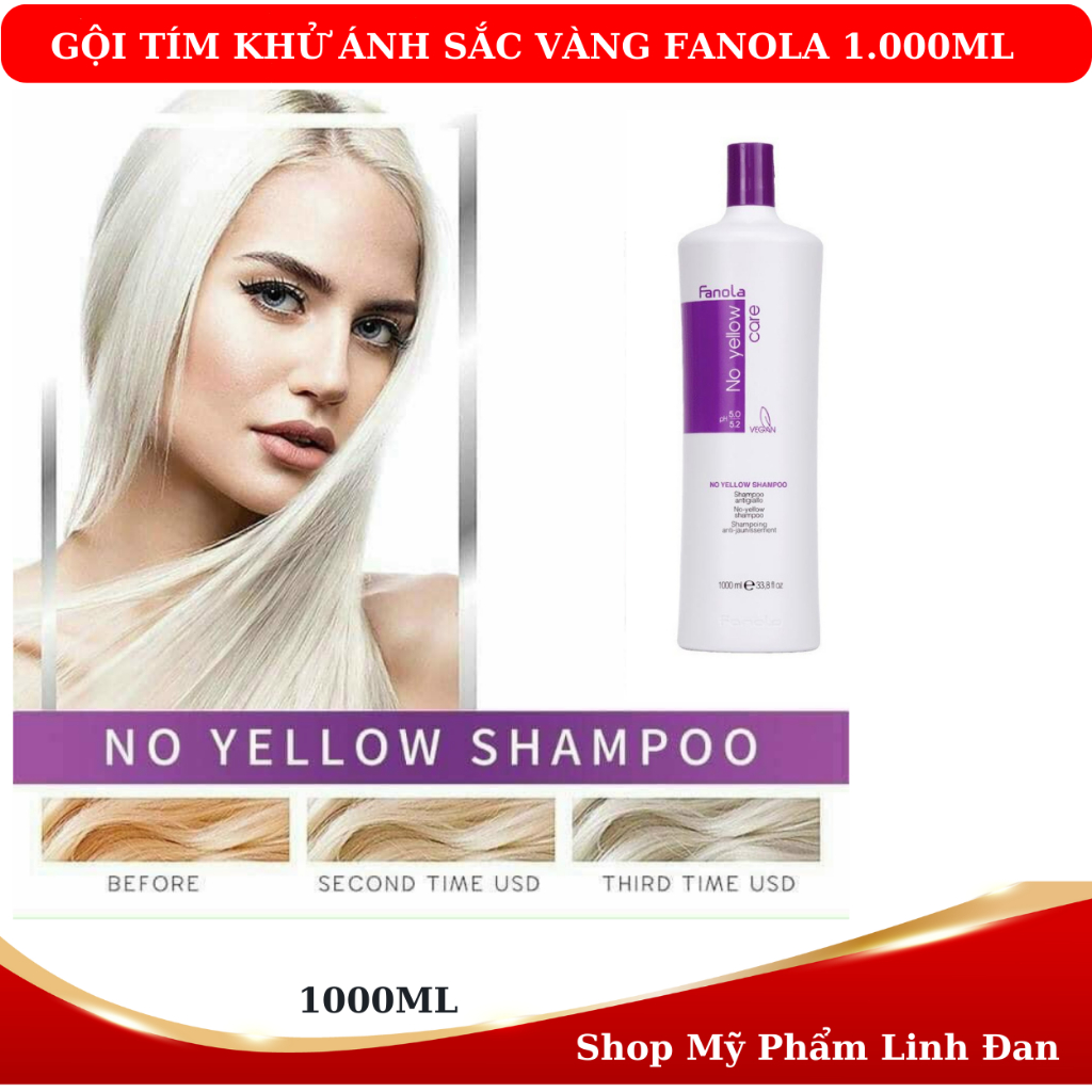 FANOLA NO YELLOW DE-YELLOWING PURPLE SHAMPOO 1.000ml (GENUINE) | Shopee ...
