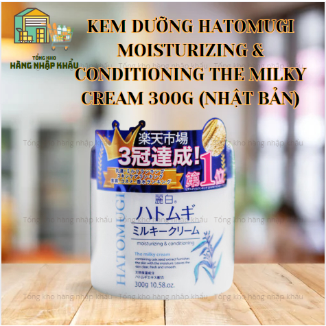 Hatomugi Moisturizing & Conditioning The Milky Cream 300g (Japan ...