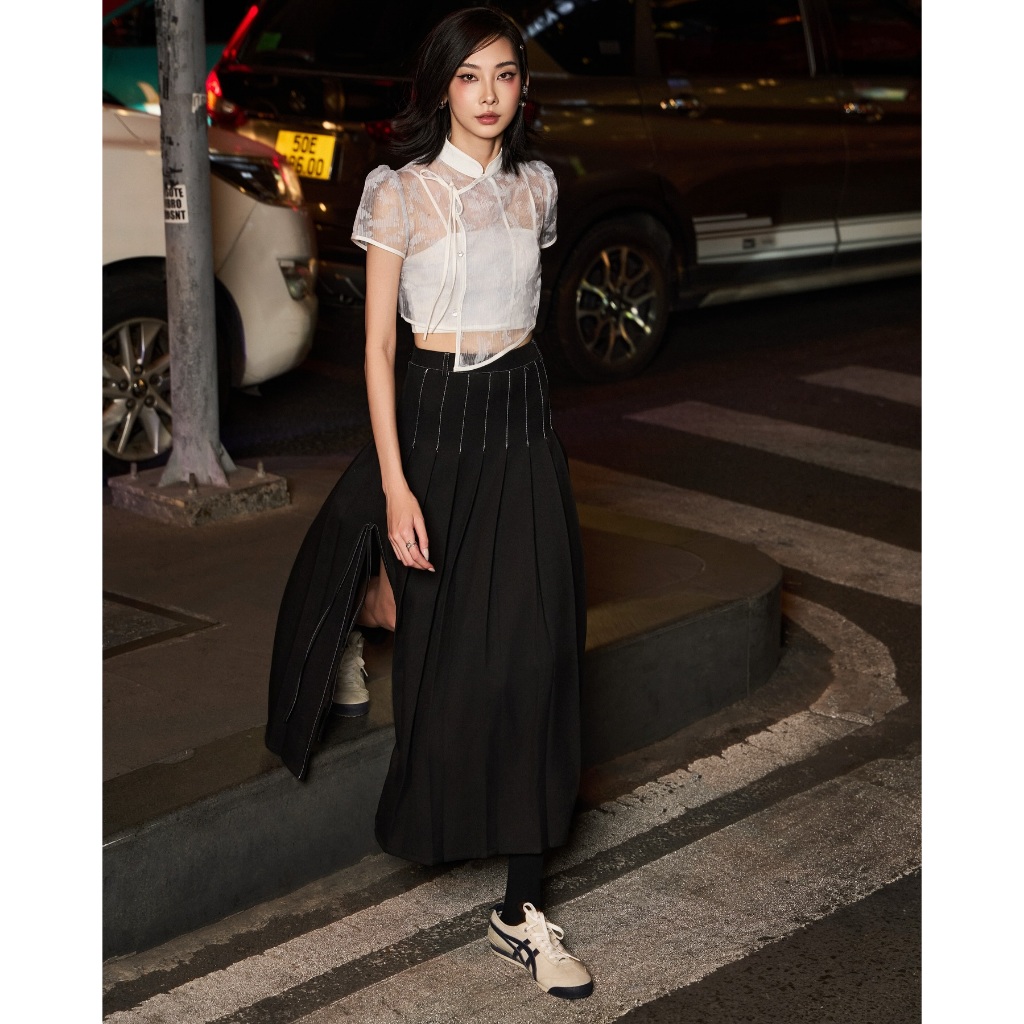 Hymaison LOOKBOOK T01 | Aki V2 Light Blue Crop Top x Kaizen Skirt ...