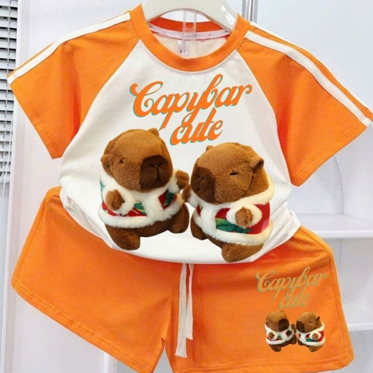 Baby Girl Outfits with Pan-da Sleeves, Baby three, Labubu, Capybara ...
