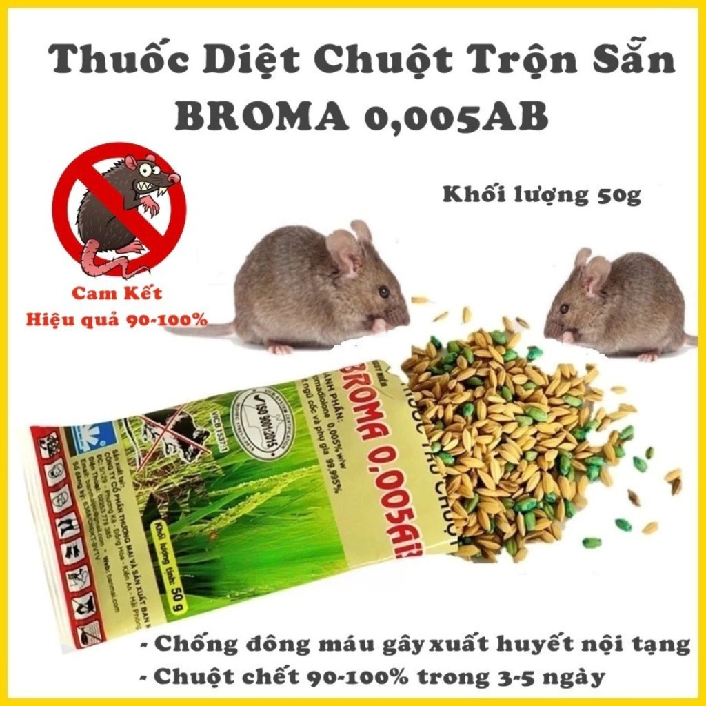 Combo of 10 Packs of Rat Trap Medicine, New Generation Broma Biological ...