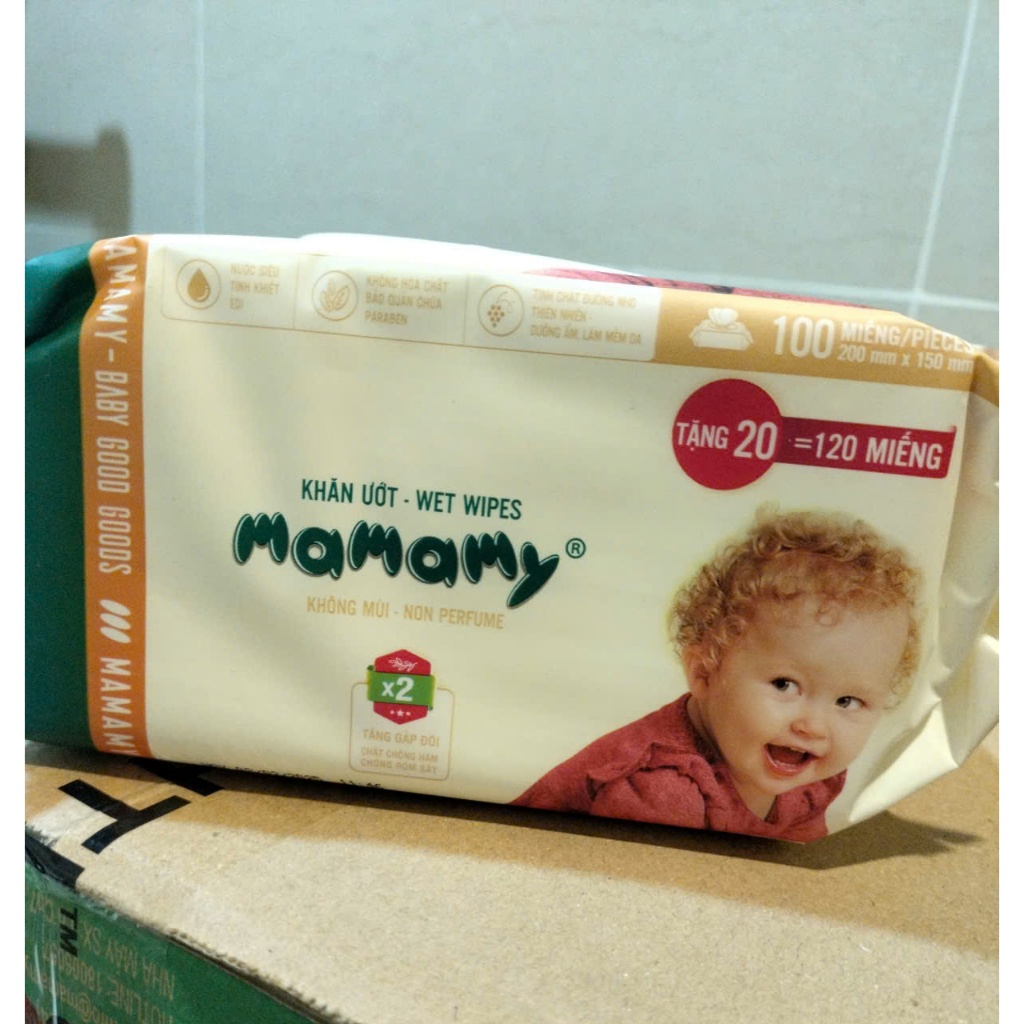 [120 Sheets]genuine unscented MAMAMY 120-sheet wet wipes to prevent ...