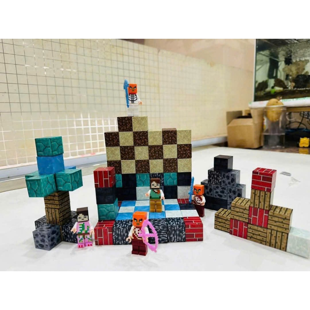 Gift Minecraft Assembly Model Characters Magnetic Blocks Minecraft ...