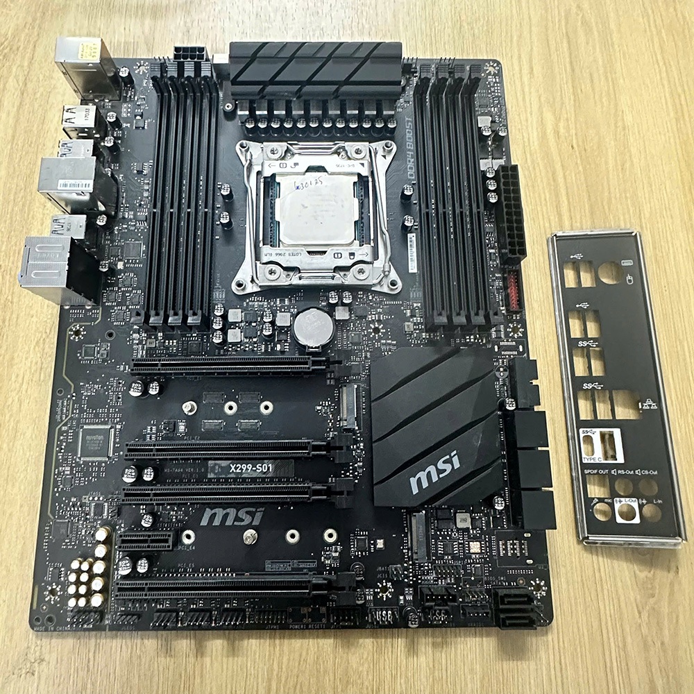 Msi X299-S01 Mainboard Combo With i7-7800X CPU, 8 Ram Slots, Original Japanese Disassemble, FE ...