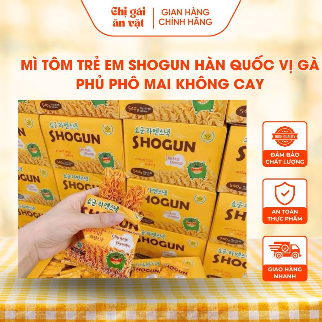 Shogun Korean Children's Shrimp Noodles Chicken Flavor Covered with Non ...