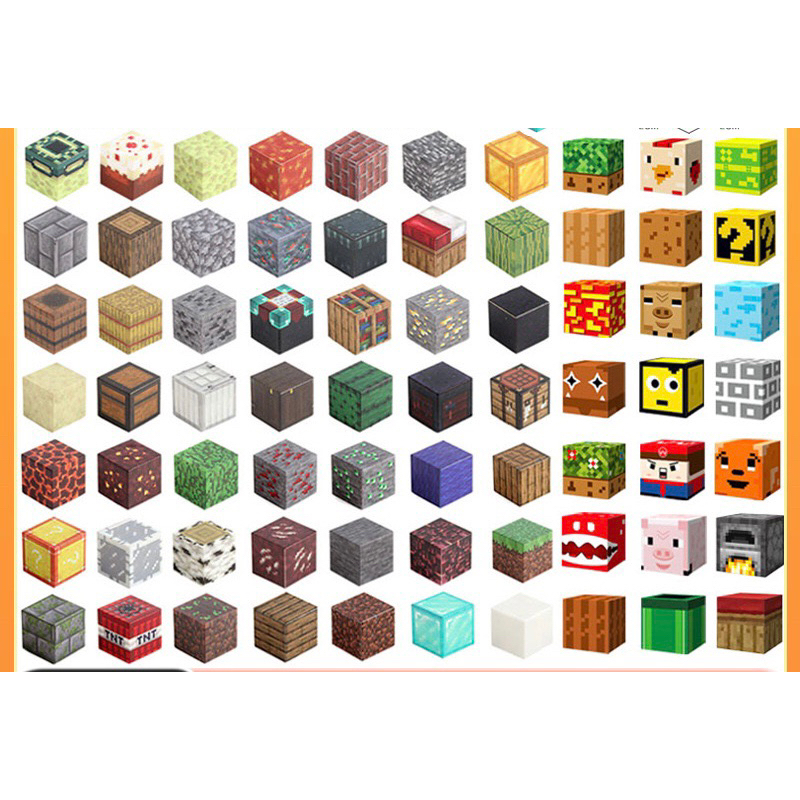 General Warehouse of 6-Sided Magnetic Minecraft Blocks 2x2cm | Shopee ...