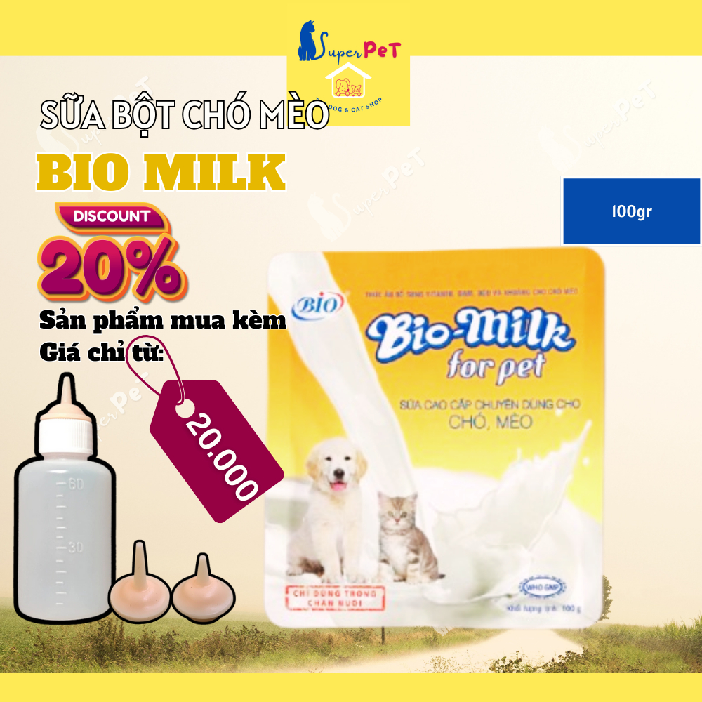 Powdered MILK FOR Puppies, MILK FOR Kittens BIO MILK FOR PET 100gr, Dog ...