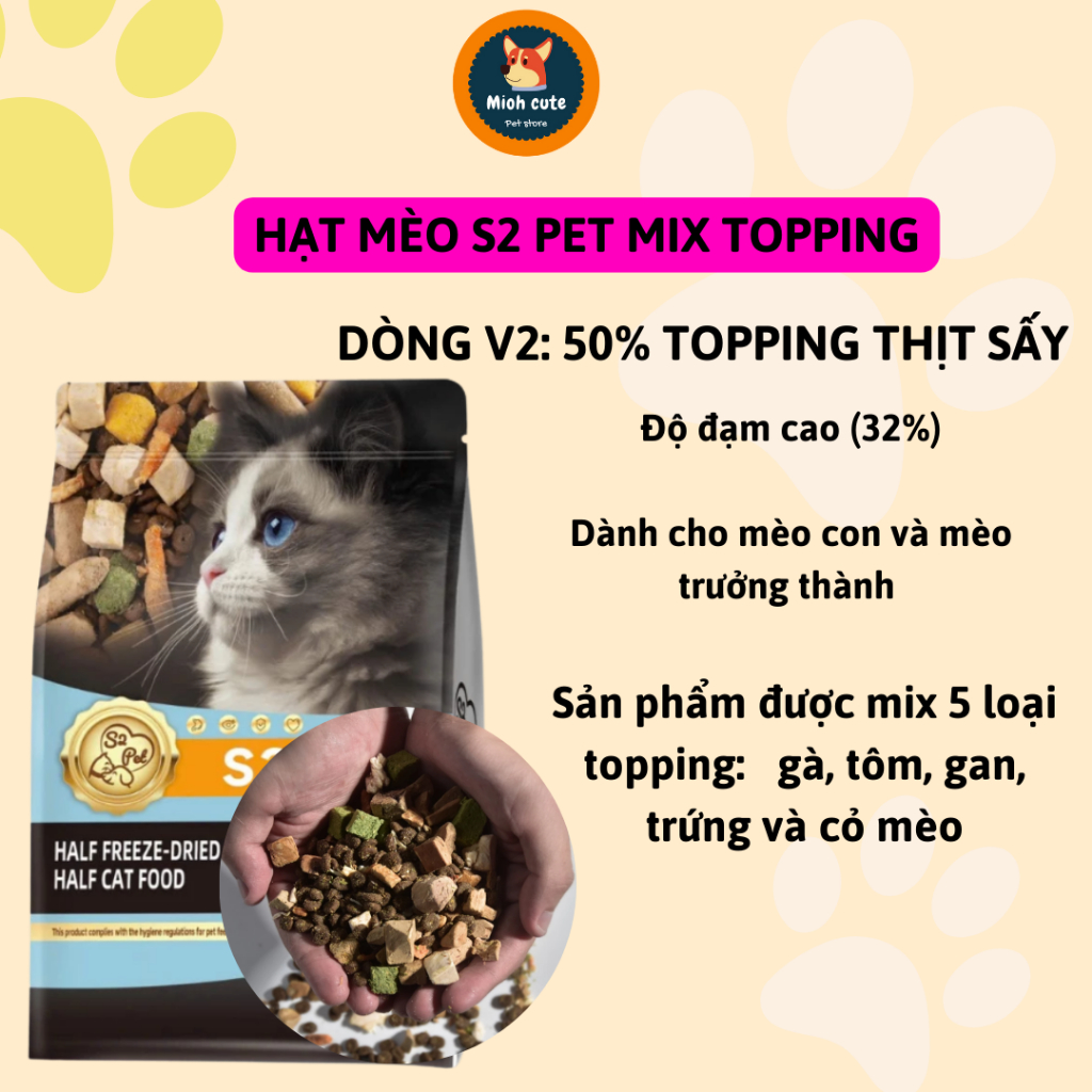 S2pet V1 Cat Seeds Extract 1KG S2 Pet Super Topping For Cats of All ...