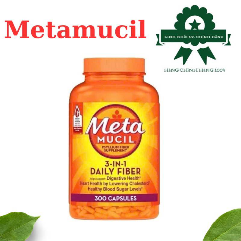 New model Metamucil 3-in-1 Fiber Psyllium Fiber Supplement Capsule 300 ...