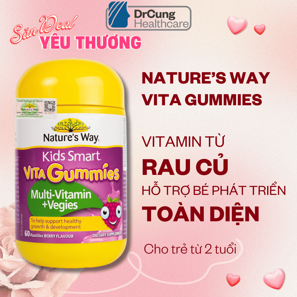 Doctor Cung Nature's Way Kids Smart Vita Gummies Multi-Vitamin+Vegies ...