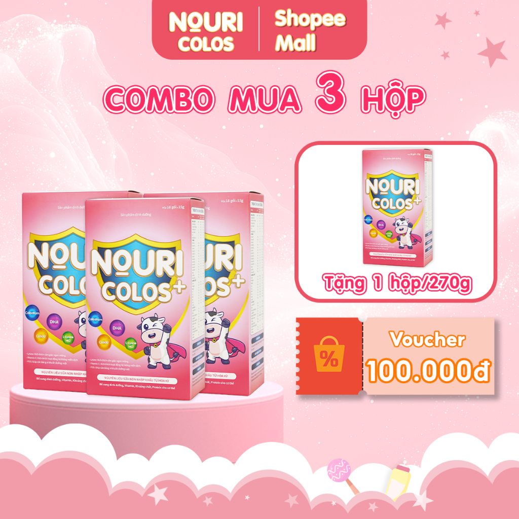 [BUY 3 + 1 BOX] Nouri Colos Weight Gain Colostrum for Children with Anorexia and Slow Growth 4 ...