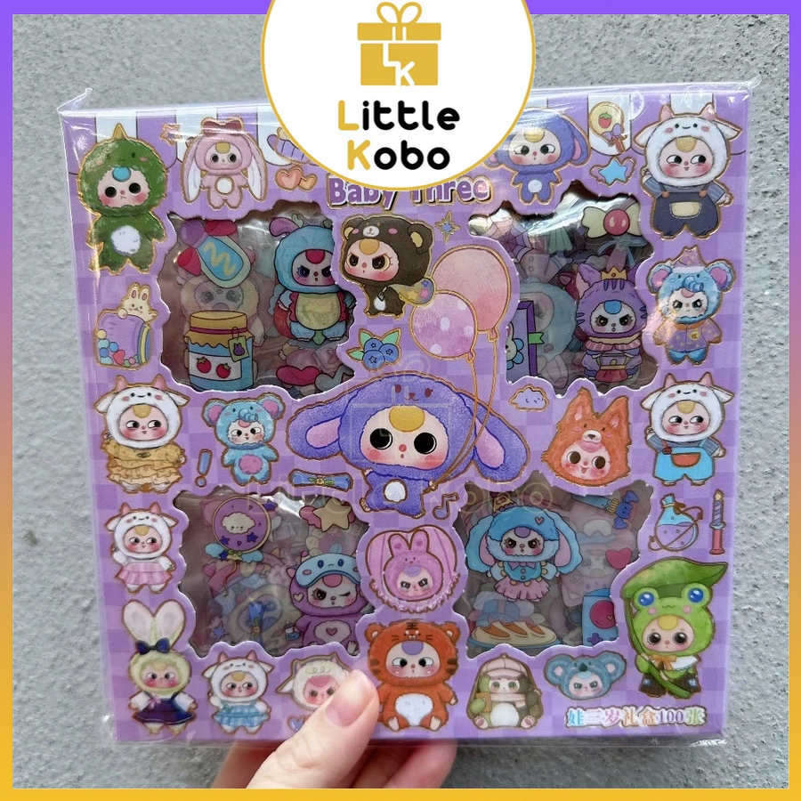 [Baby Three] Box of 96 Stickers Baby Three BB3 Waterproof Stickers ...
