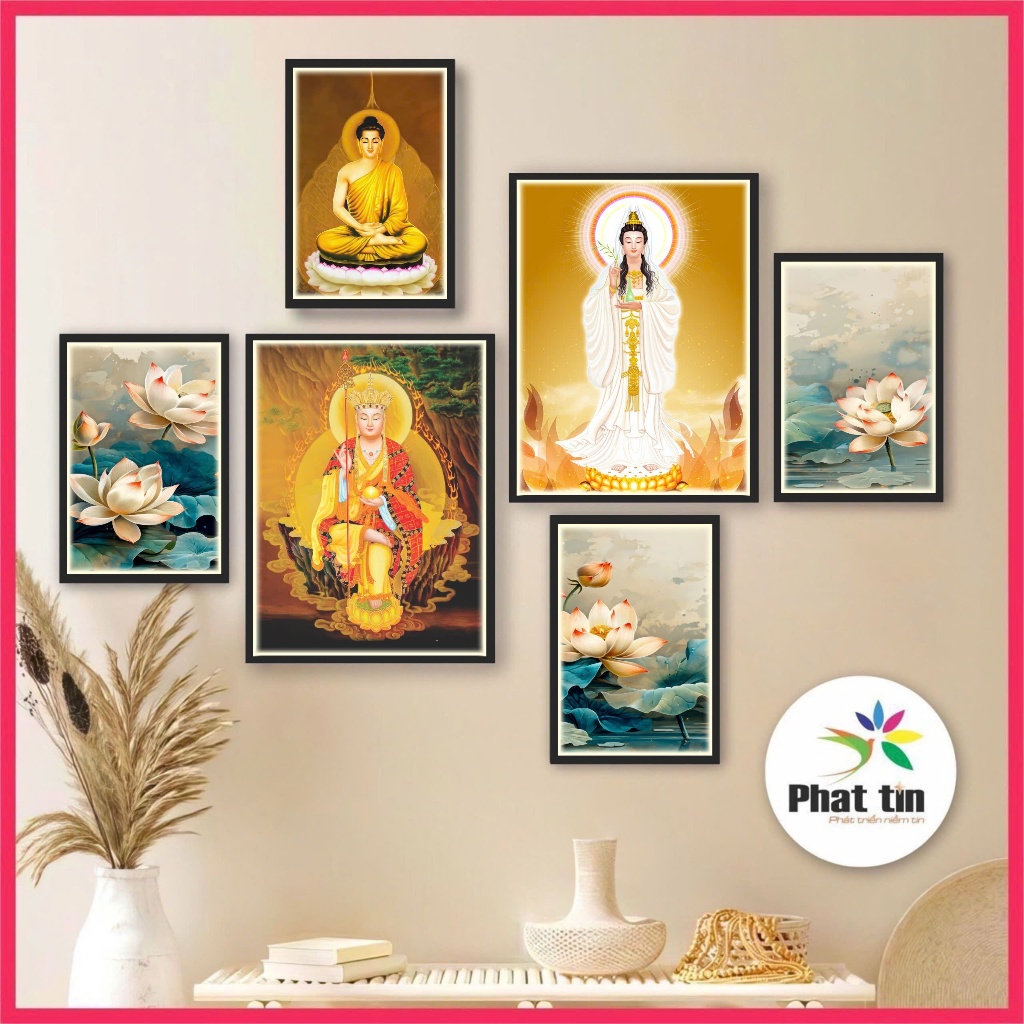 Buddha wall paintings set of 6, Western Three Saints, formex wall ...