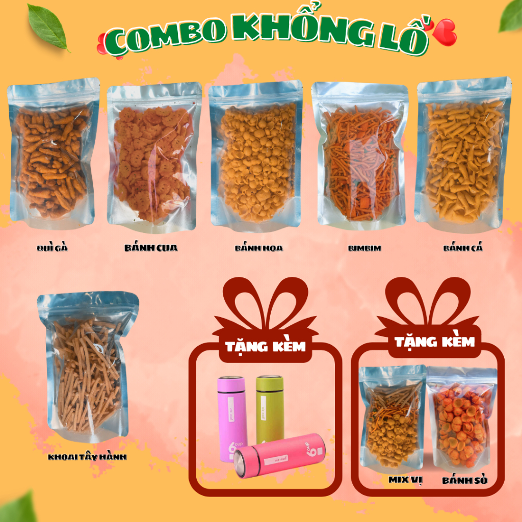 Snack COMBO 9 Piece: Snack Bimbim sticks - Clam cake - Fried pasta ...