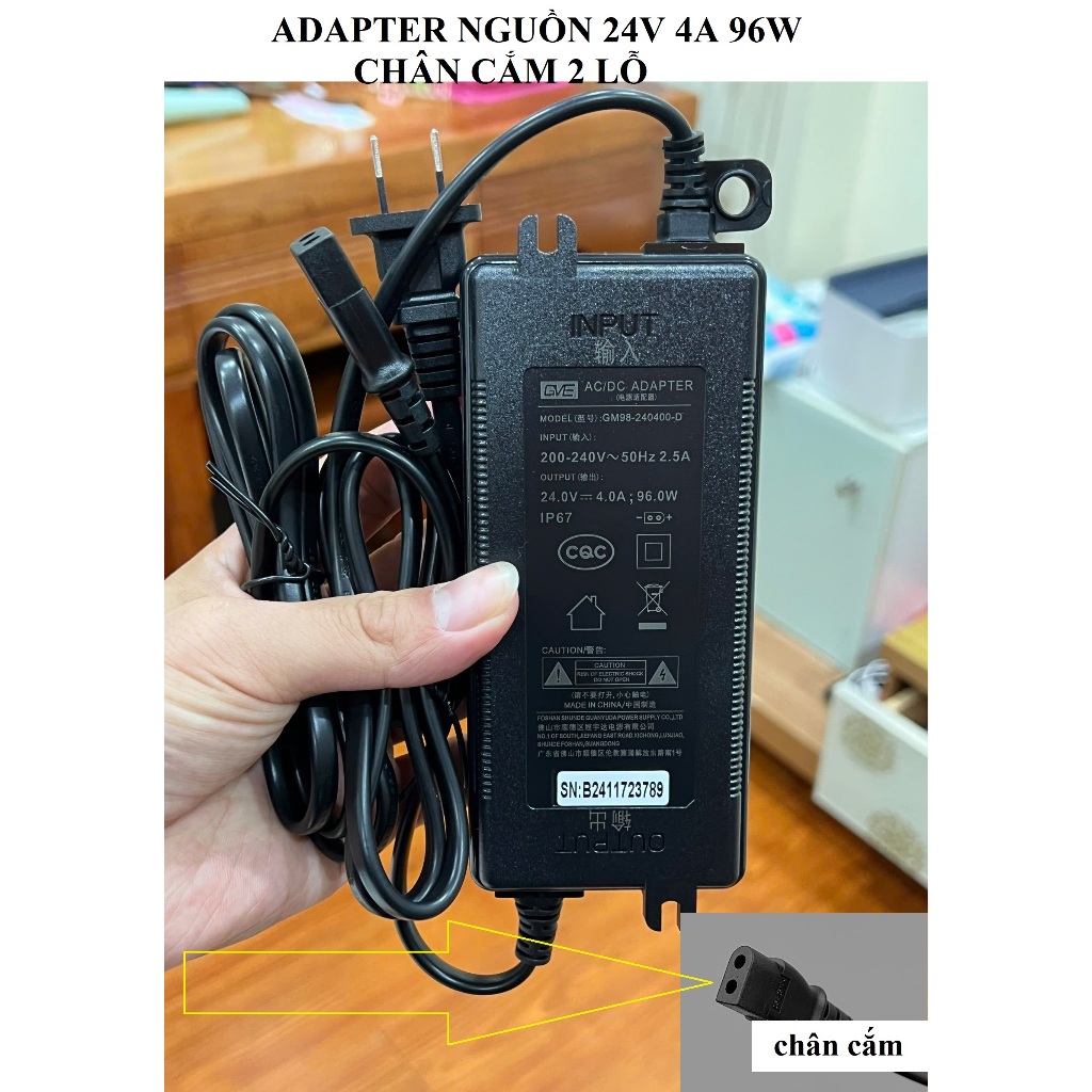 Power source 24v 4a 96w 2-hole plug for RO water purifier adapter ...