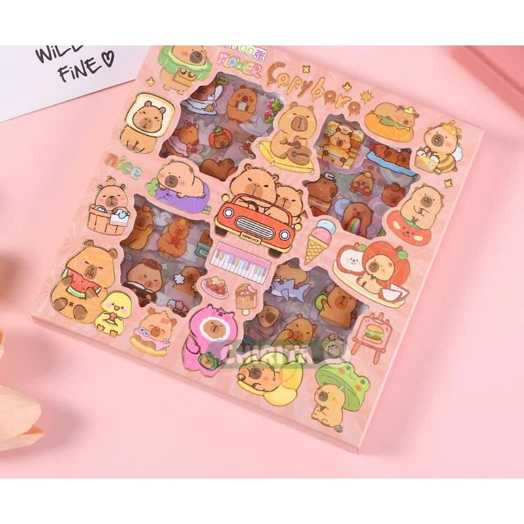 1 sheet of Sticker Baby Three, Labubu, Capybara, Strawberry Bear ...