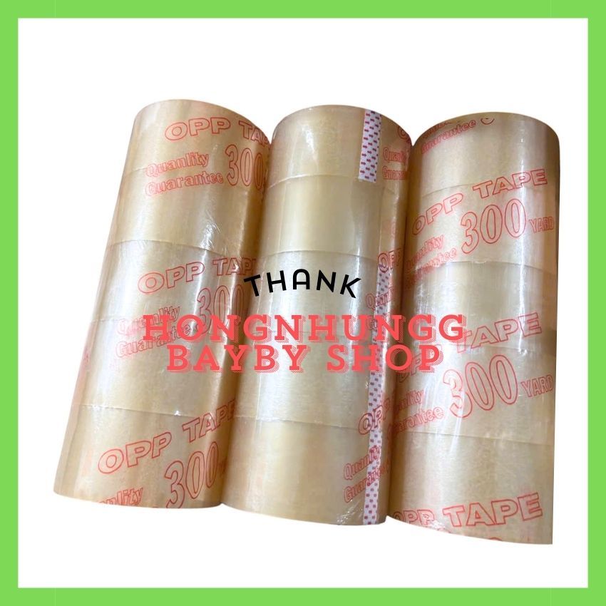 Combo of 5 Rolls of CLEAR/opaque ADHESIVE TAPE 300 YARD, TYPE 2 KG, 6CM ...