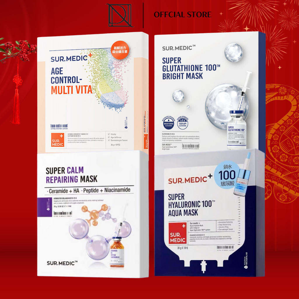 Box of 10 Sur Medic Mask Intensive Whitening, Restoring and Reducing ...