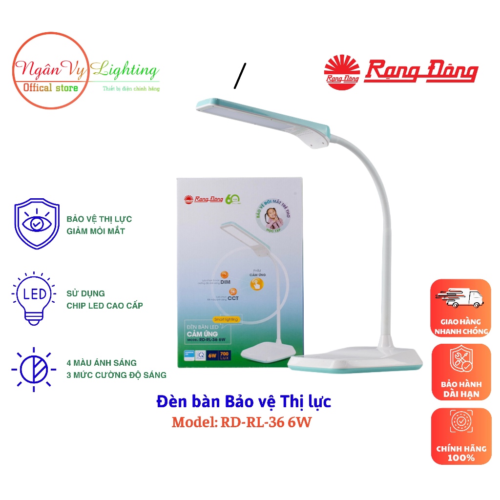 Rang Dong LED table lamp with touch adjustment - (Model: RD-RL-36.LED ...