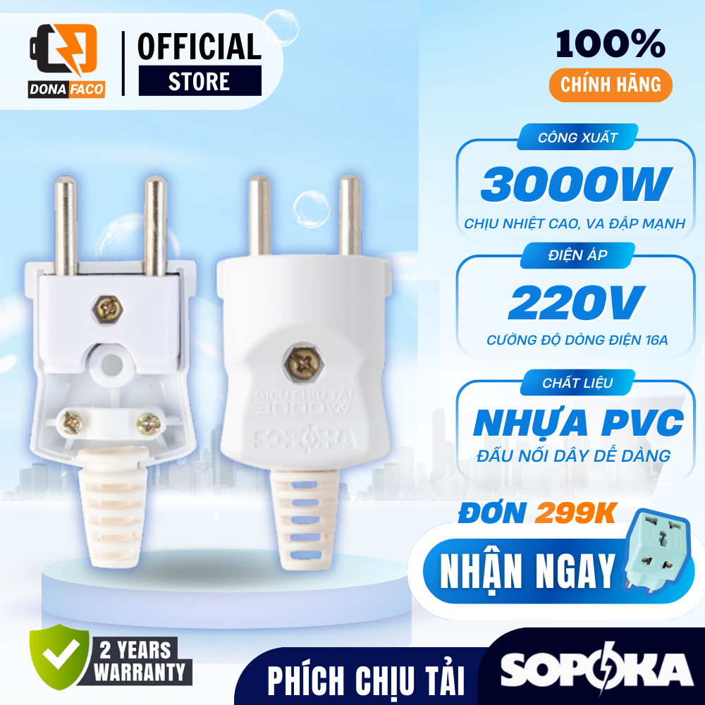 Sopoka P3000W super load-bearing male plug can bear up to 3000W for ...