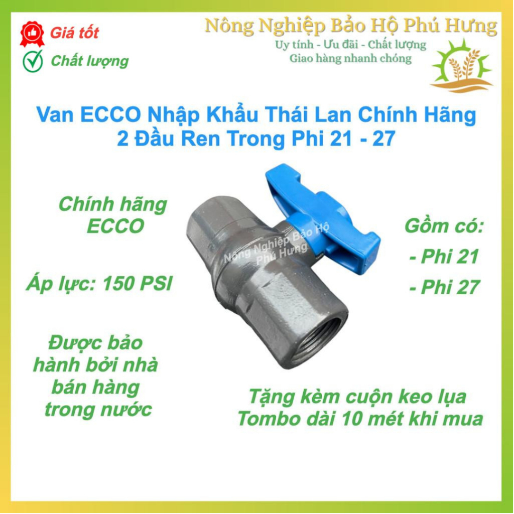 Genuine ECCO Thailand Lock Valve with 2 Internal Thread Heads and Free ...