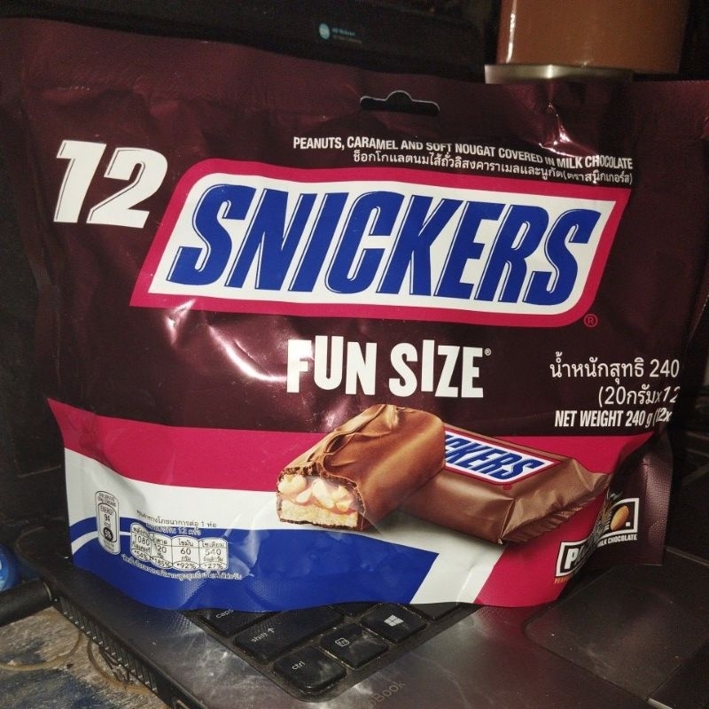 Snickers Funsize Chocolate Candy Pack 240G (12 bars * 20gr) | Shopee ...