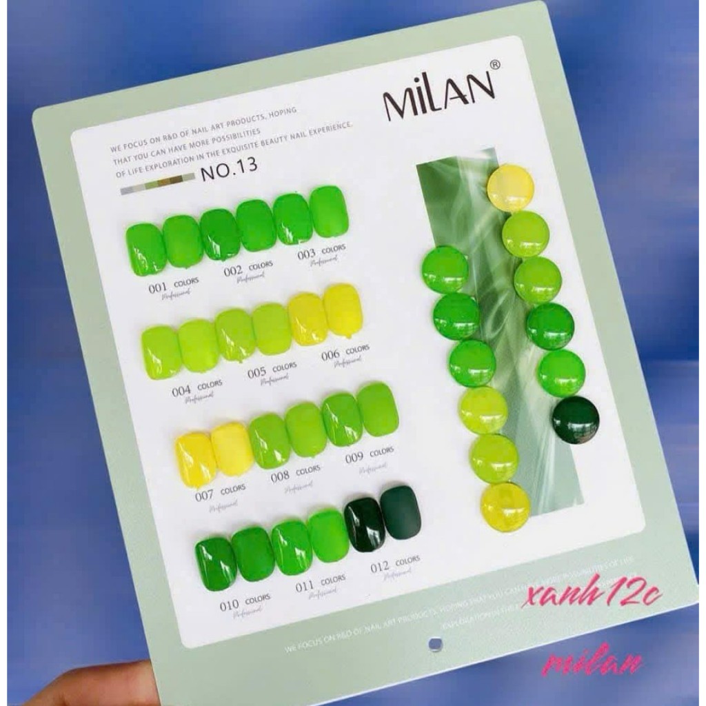 Milan 12-color green Set. color chart included | Shopee Malaysia