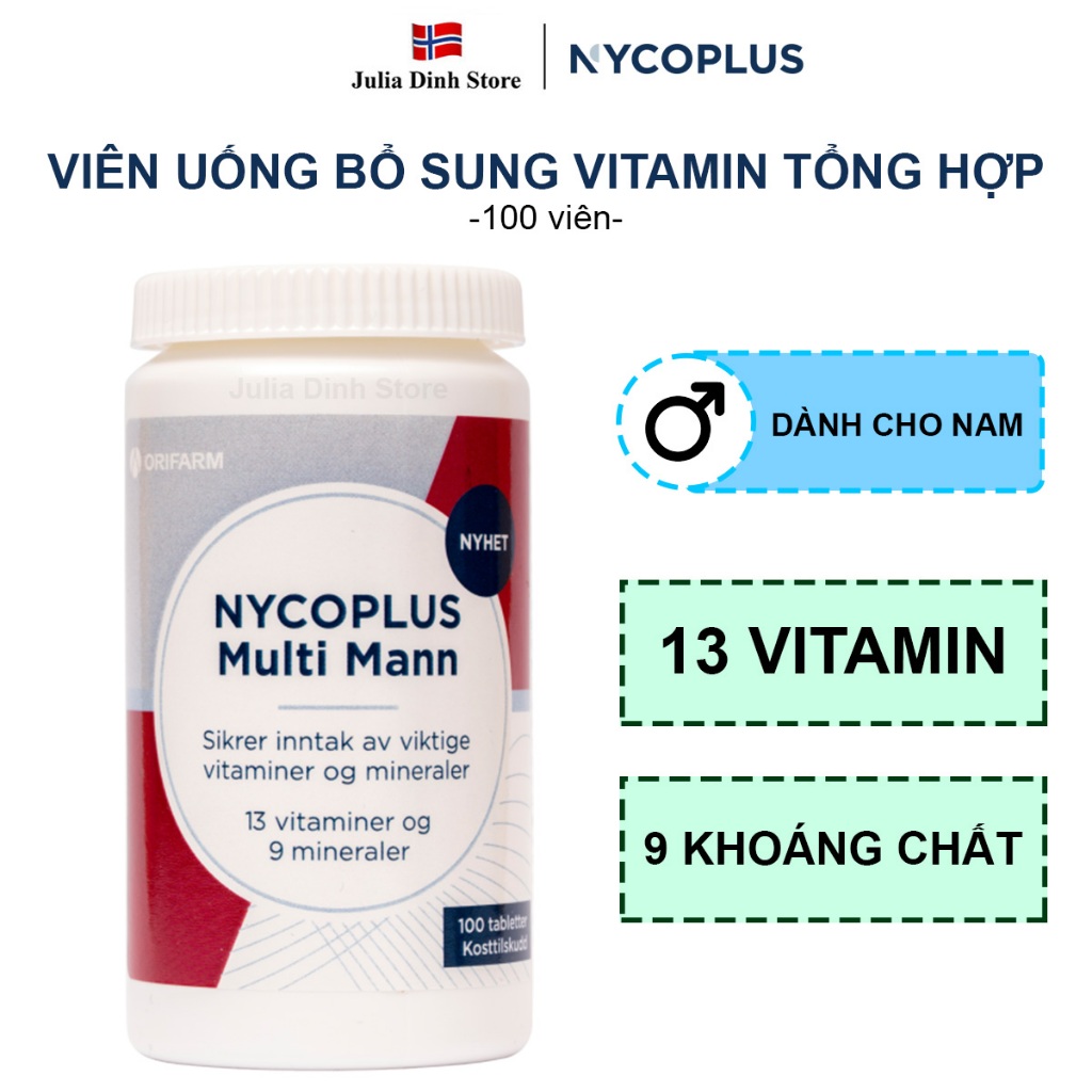 Multi Mann NYCOPLUS Norwegian vitamin and mineral supplements for men ...