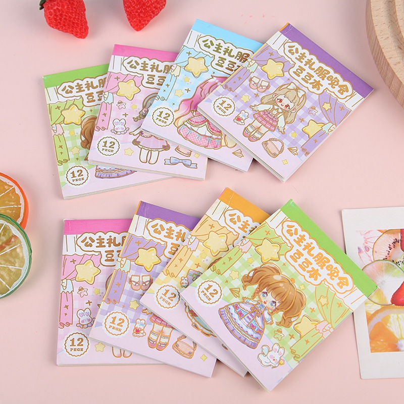 Sticker book Many super cute mini models (Baby three, Labubu, Princess ...