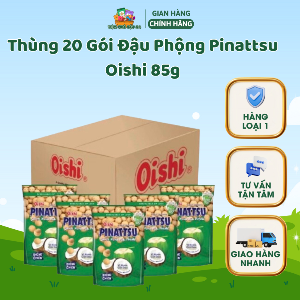 Carton of 20 Packs of Pinattsu Oishi Peanuts 85g Assorted Flavors ...