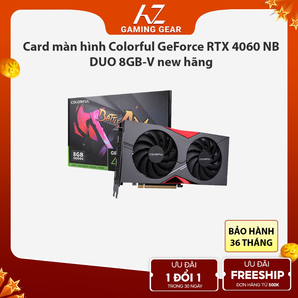 Vga Colorful GeForce RTX 4060 NB DUO 8GB-V GDDR6 - 2 genuine new Fans ...